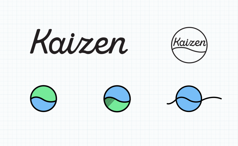 Kaizen - logo and identity - Crackle & Pop